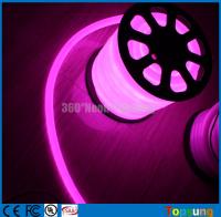 China 82 feet spool 24V 360 degree purple led neon lights for rooms dia 25mm round Wholesaler for sale