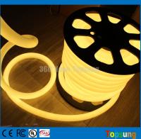 China 25M spool 12 Volt 360 degree round warm white led flex neon strip for room for sale