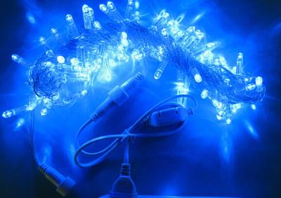 China 10m blue twinkle led christmas decorative string lights+controller 100 bulbs for sale
