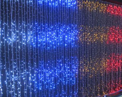China Flat emitting 110v fairy outdoor led christmas lights curtain CE ROHS approval for sale
