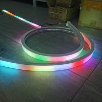 China 40mm programable rgbw neon flexibleible led 24v rgb luz led tipo neon tape 5050 smd color changing soft tube for sale