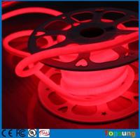 China 110V 220V 360 Degree Glow Flexible Round LED Neon Rope Light red color for sale