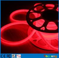 China 110V 220V 360 Degree Glow Flexible Round LED Neon Rope Light red color for sale