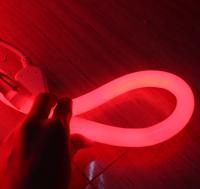 China 110V 220V 360 Degree Glow Flexible Round LED Neon Rope Light red color for sale