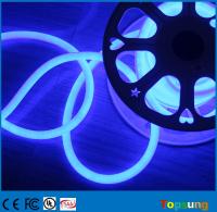 China IP67 110 volt dmx led neon rope 16mm 360 degree round flex lights blue for sale