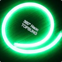 China DC24v 360 degree emitting led neon flexible strip 16mm diameter green for sale