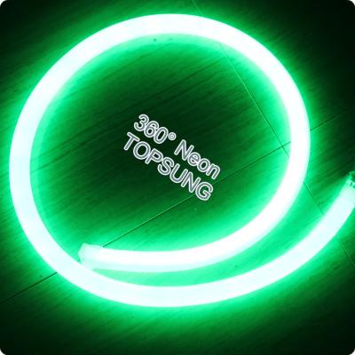 China DC24v 360 degree emitting led neon flexible strip 16mm diameter green for sale