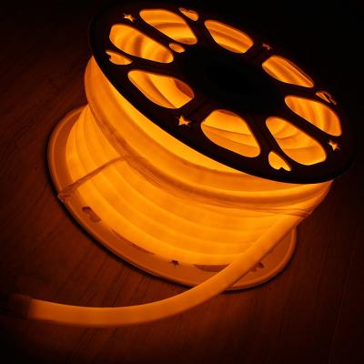 China IP67 220V led neon rope 16mm 360 degree round flex lights orange for sale