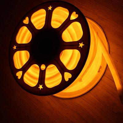 China orange slim round PVC tube neon light 16mm 360 degree led neon flex DC24V for sale