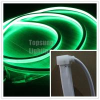 China DC 12V led neon flex 16x16mm square flat rope light 120SMD/M green outdoor decoration light for sale