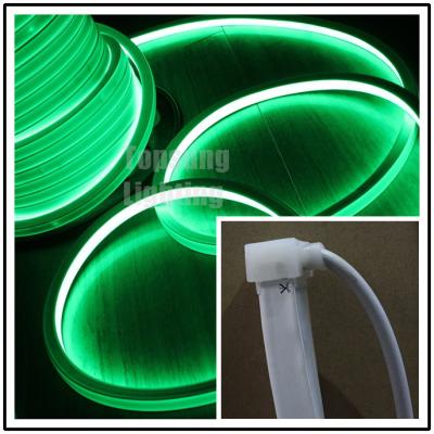 China Popular 24V DC flat green led neon flex16x16mm square shape for home decoration for sale