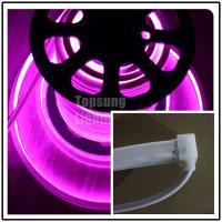 China pink color DC 24V led neon flex 16x16mm square flat neon rope IP68 outdoor lighting decoration for sale
