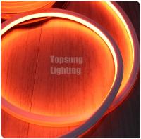 China orange led neon flex DC 12V  16*16mm square flat neon rope light IP68 outdoor lighting for sale