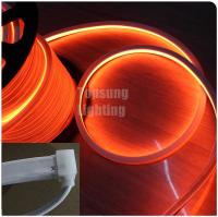 China orange led neon flex DC 12V  16*16mm square flat neon rope light IP68 outdoor lighting for sale