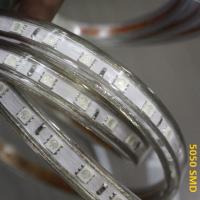 China 5050 AC strip lights 220V yellow emitting 60LED/M for sale