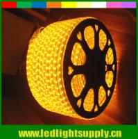 China 5050 AC strip lights 220V yellow emitting 60LED/M for sale