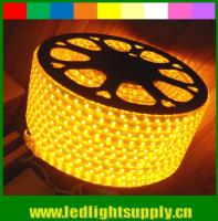 China 5050 AC strip lights 220V yellow emitting 60LED/M for sale