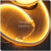 China 24v square warm white color decoration ip67 pvc led neon  light 16x16mm flat surface for sale
