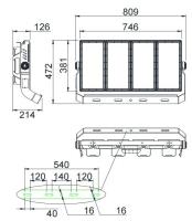 China 1000w Led High Mast Light Sports Stadium L Flood Light Outdoor EMC3030 20m Outdoor Lighting for sale