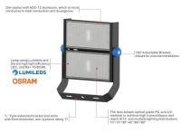 China 1000w Led High Mast Light Sports Stadium L Flood Light Outdoor EMC3030 20m Outdoor Lighting for sale
