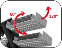 China 140000 lumen led outdoor stadium light on 40m high mast lighting pole 1000W china future lights for sale