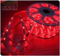 China AC led light  50m flexible strip 130V 5050 smd strip  60LED/m red led ribbon for sale