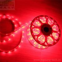 China AC led light  50m flexible strip 130V 5050 smd strip  60LED/m red led ribbon for sale