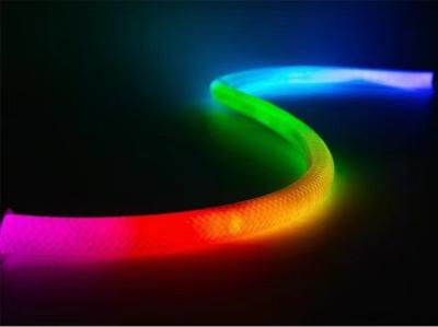 China Magic dream color 24v woven cover 360 degree led neonflex tubing pixel rgbic neon flexible lightings for sale