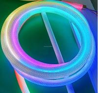 China 360 rgbw features advanced technology led neon rope light woven 24v flexible neon led for signs for sale