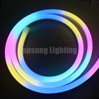 China Amazing Topsung Digital led neo strips 40mm wide navidad luces 24v pixel led neon bar dmx 512 flexible nen strips for sale