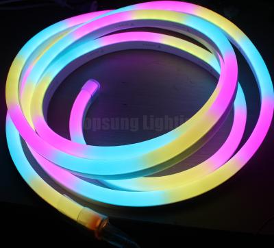 China 24v digital rgb led neon flex chasing strip 5050 SPI programmable lights for sale