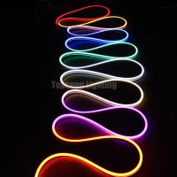 China 24v Magic chasing neonflex digital RGB neon flexible strip 11x19mm flat surface for sale