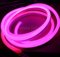 China 24v chasing neon flex digital RGB neon flexible strip 11x19mm flat surface for sale