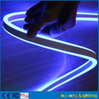 China Double-sided neon flex light 8*18mm mini size LED neonflex strip ribbon 24v blue color for sale