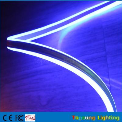 China Double-sided neon flex light 8*18mm mini size LED neonflex strip ribbon 24v blue color for sale