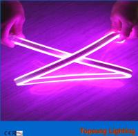 China pink color 240V LED double-sided flexible neon strip light 8*17mm outdoor use for sale