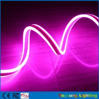 China pink color 240V LED double-sided flexible neon strip light 8*17mm outdoor use for sale