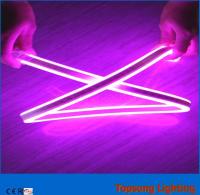 China pink color 240V LED double-sided flexible neon strip light 8*17mm outdoor use for sale