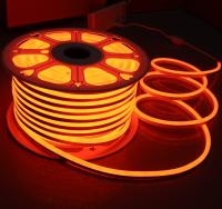 China orange 12v mini led neon flex light 7x15mm replacement neon tubes 2835 smd flexible strip rope ip68 injection for sale