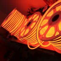 China orange 12v mini led neon flex light 7x15mm replacement neon tubes 2835 smd flexible strip rope ip68 injection for sale