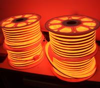 China orange 12v mini led neon flex light 7x15mm replacement neon tubes 2835 smd flexible strip rope ip68 injection for sale