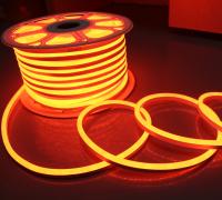 China orange 12v mini led neon flex light 7x15mm replacement neon tubes 2835 smd flexible strip rope ip68 injection for sale