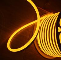 China 50m spool anti-UV full waterproof IP68 led flex neon strip 24vsmd flexible soft tube yellow emitting mini 7*15mm for sale