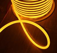 China 50m spool anti-UV full waterproof IP68 led flex neon strip 24vsmd flexible soft tube yellow emitting mini 7*15mm for sale