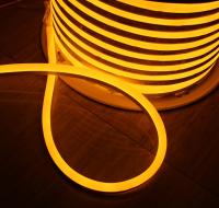 China 50m spool anti-UV full waterproof IP68 led flex neon strip 24vsmd flexible soft tube yellow emitting mini 7*15mm for sale