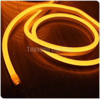 China Yellow Colored pvc cover neon flexible strip 220v led neonflex ribbon rope 11x18mm slim waterproof outdoor decoration for sale