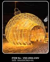 China custom led christmas motif light 3d giant balls street lamps for sale