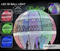 China custom led christmas motif light 3d giant balls street lamps for sale