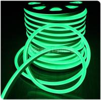 China SMD 2835 led neon light 12V flex rope outdoor waterproof led neon strip light green color for sale