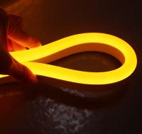 China High Brightness SMD2835 IP68 yellow led neon flex strip rope light 110v for sale
